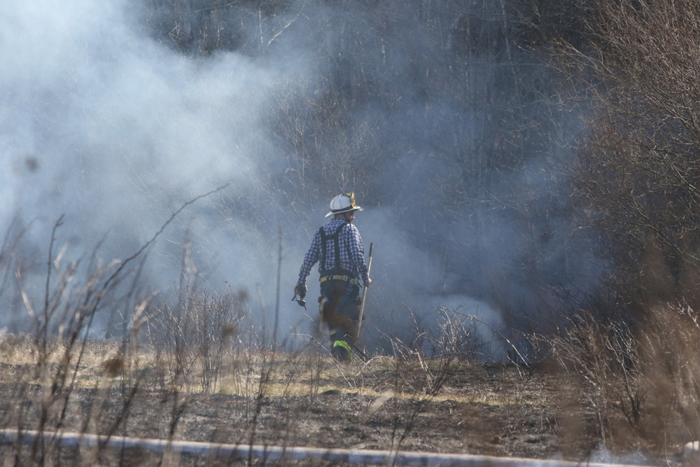 Wind-driven fire burns grass and brush | Litchfield.bz
