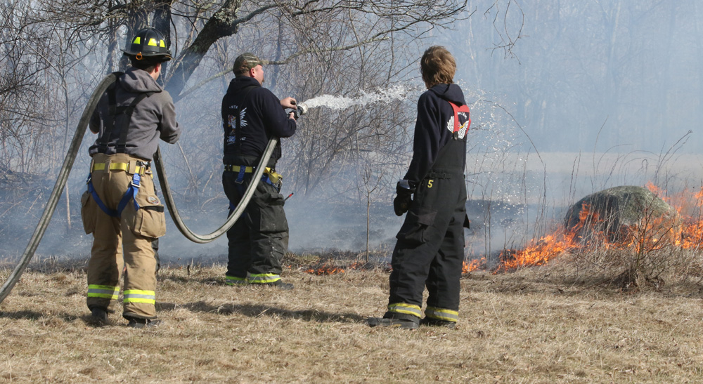 Wind-driven fire burns grass and brush | Litchfield.bz