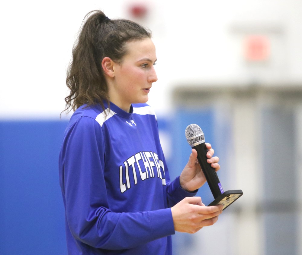 Lone senior Olmstead honored after game | Litchfield.bz