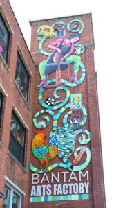 Mailer mural is up on Bantam Arts Factory | Litchfield.bz